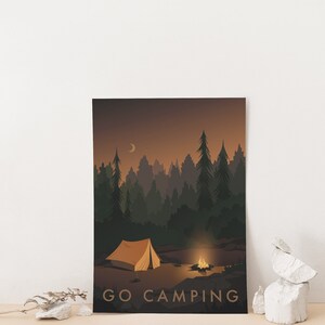 Go Camping Art Print Wild Camping Outdoor Adventure Hiking | Etsy UK