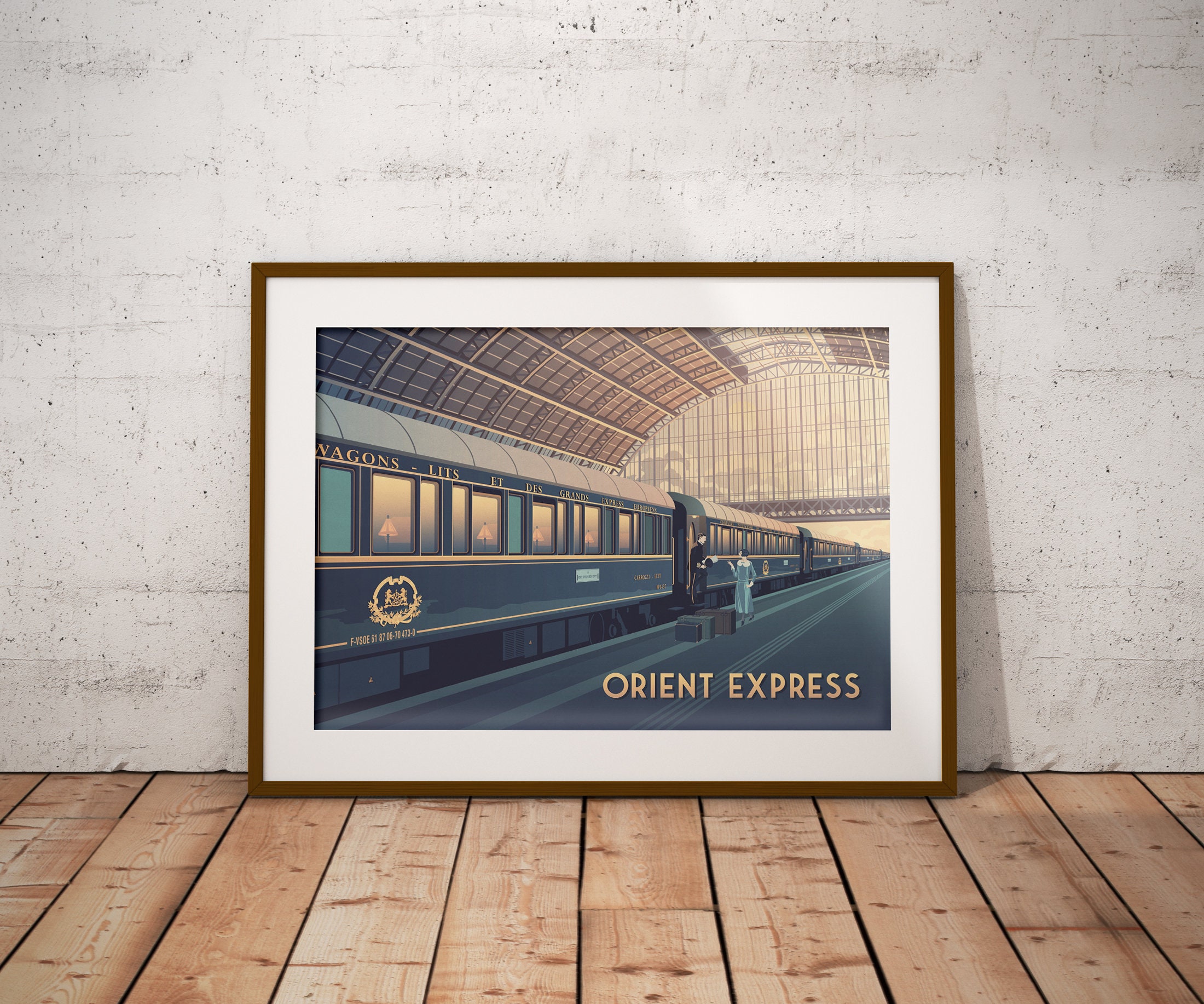 Orient Express Travel Poster Train Vintage Train Print | Etsy
