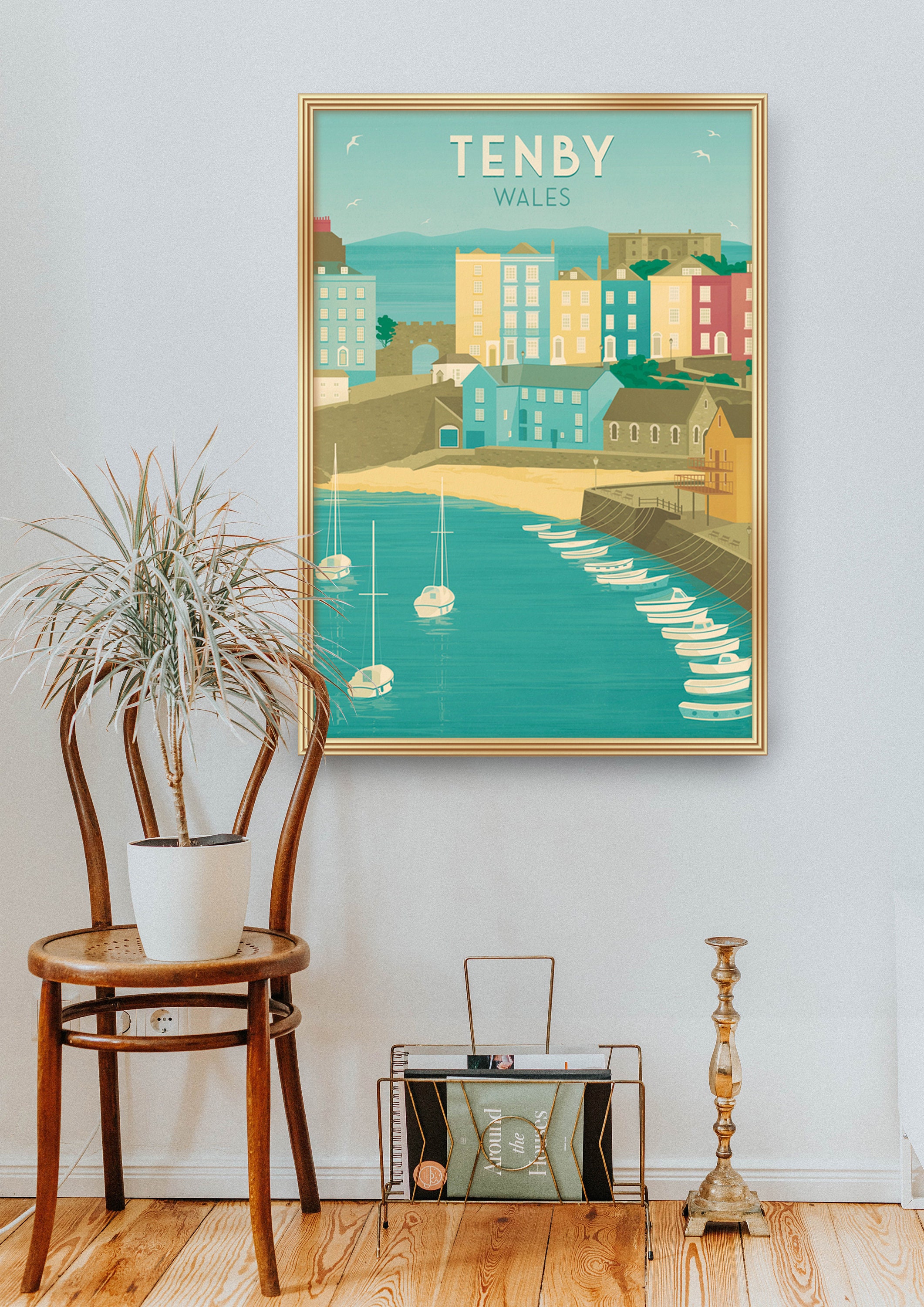 Tenby Poster South Wales Travel Print Welsh Gift Tenby | Etsy