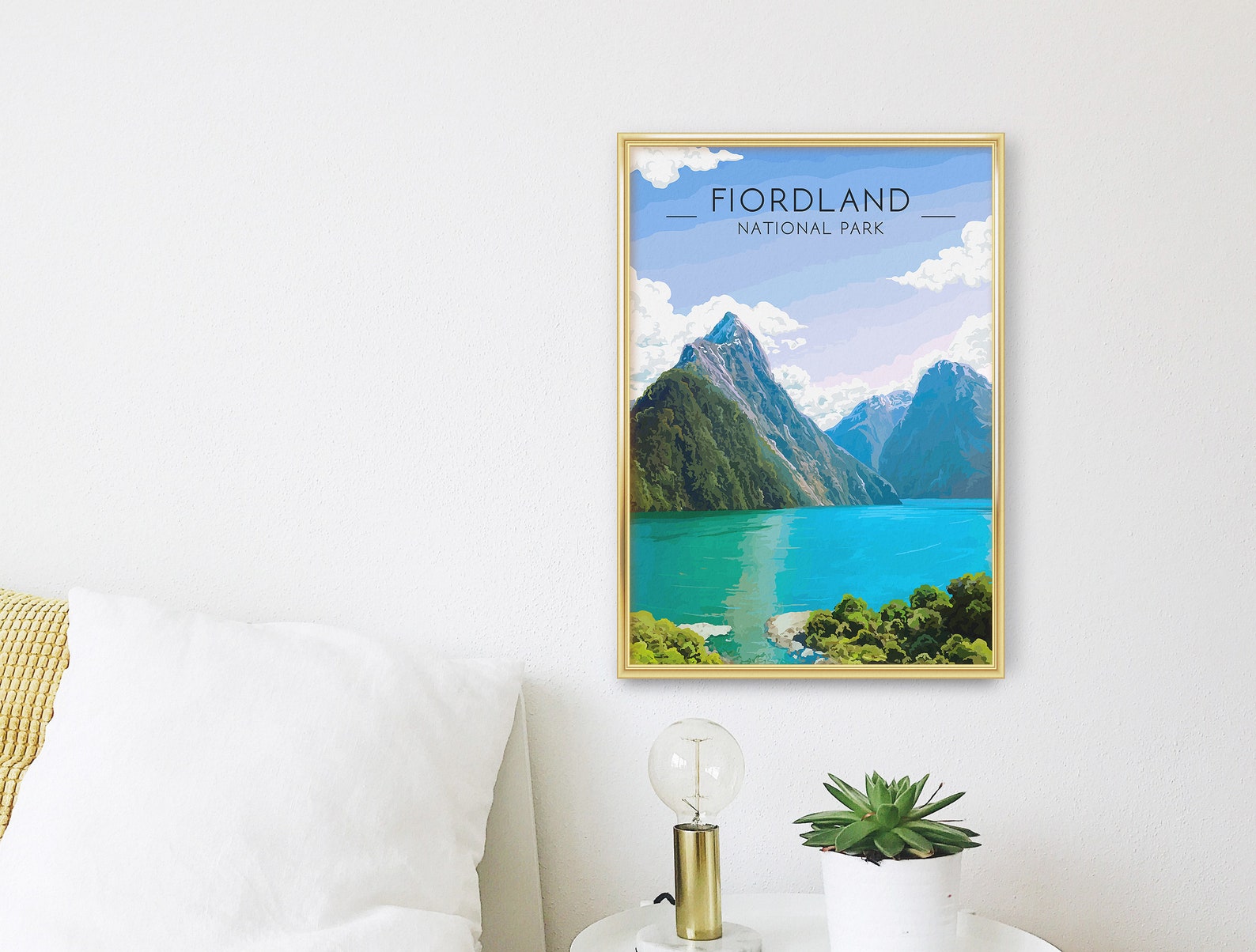 Fiordland National Park Poster New Zealand Travel Print - Etsy