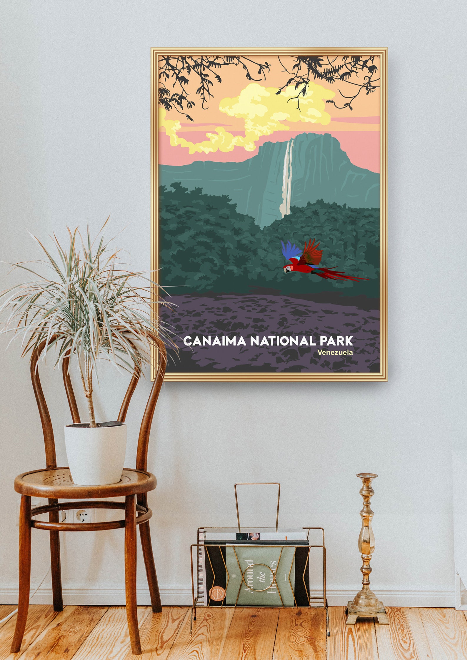 Canaima National Park Poster Angel Falls Venezuela Travel | Etsy
