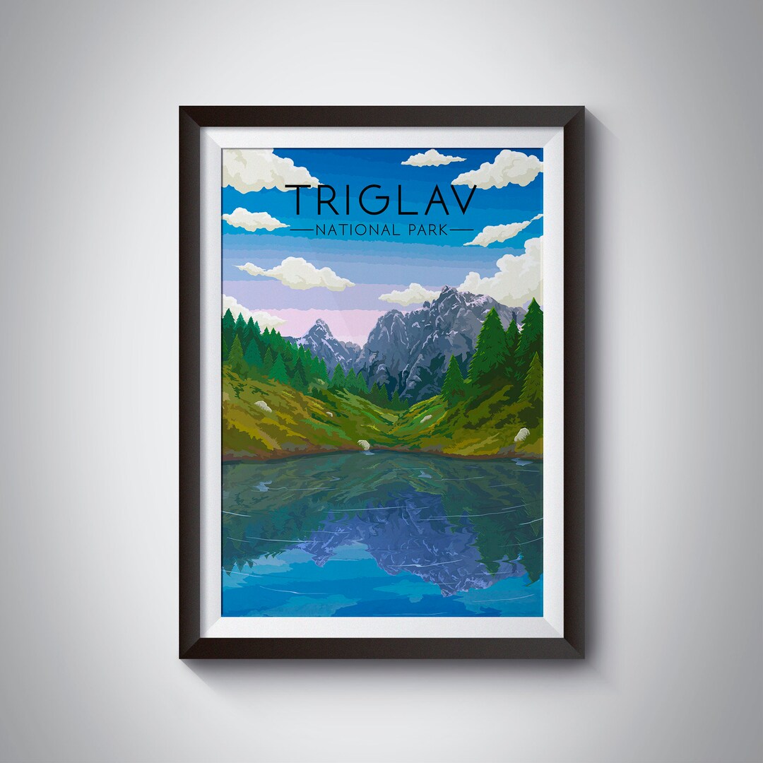 Triglav National Park Poster, Slovenia Travel Print, Mount Triglav ...