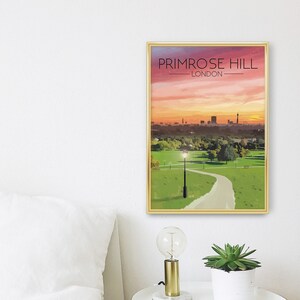 Primrose Hill Print, London Travel Poster, London Wall Art, Camden Town ...
