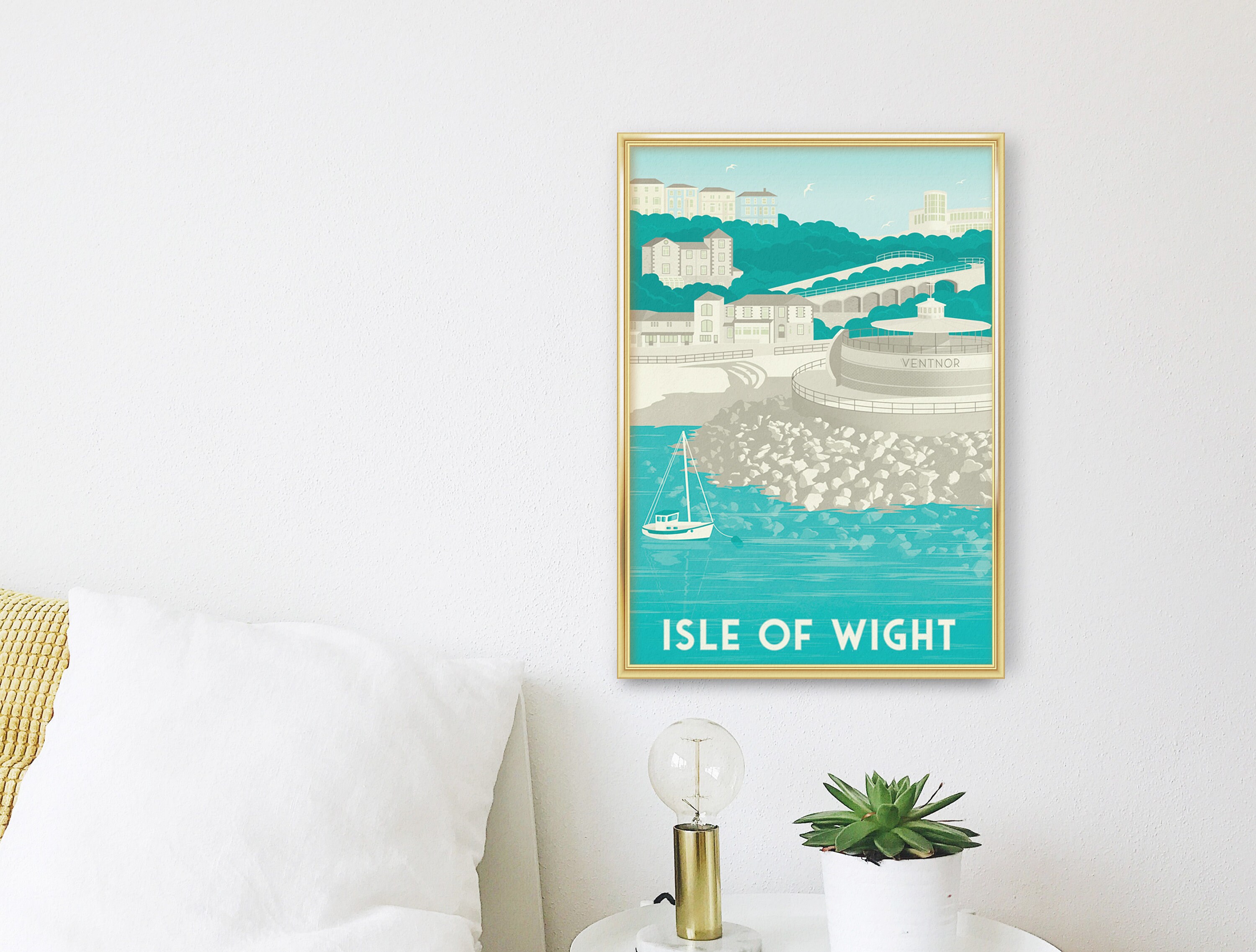 Isle of Wight Poster Ventnor Travel Print Seaside Art Wall | Etsy UK