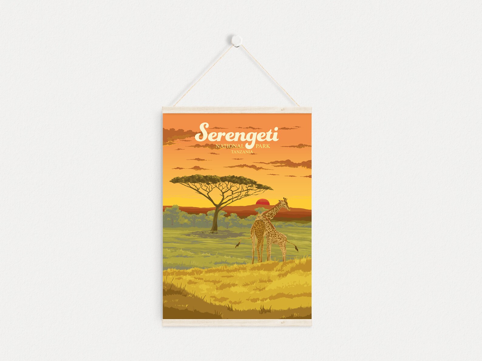 Serengeti National Park Poster Tanzania Travel Poster Africa | Etsy