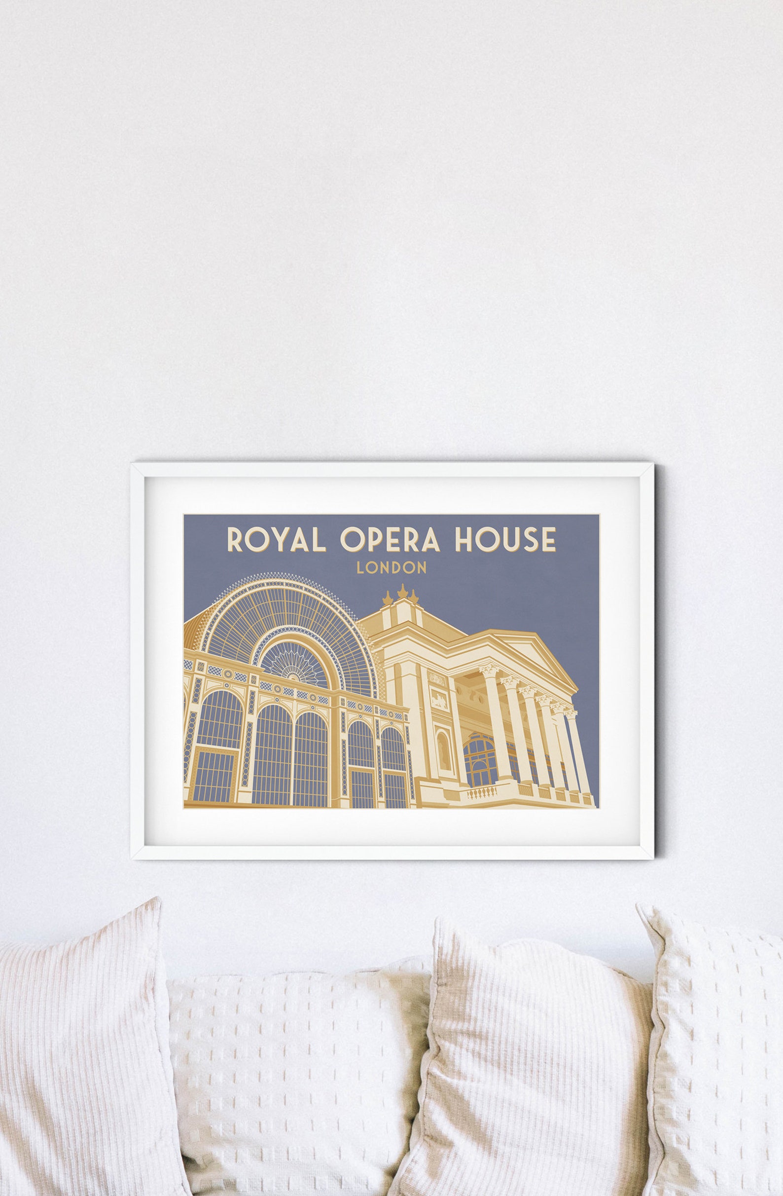 Royal Opera House Poster London Art Deco Print Architecture - Etsy
