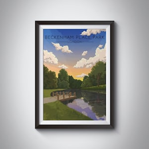 Beckenham Place Park Poster, London Park Print, Lewisham, London Travel ...