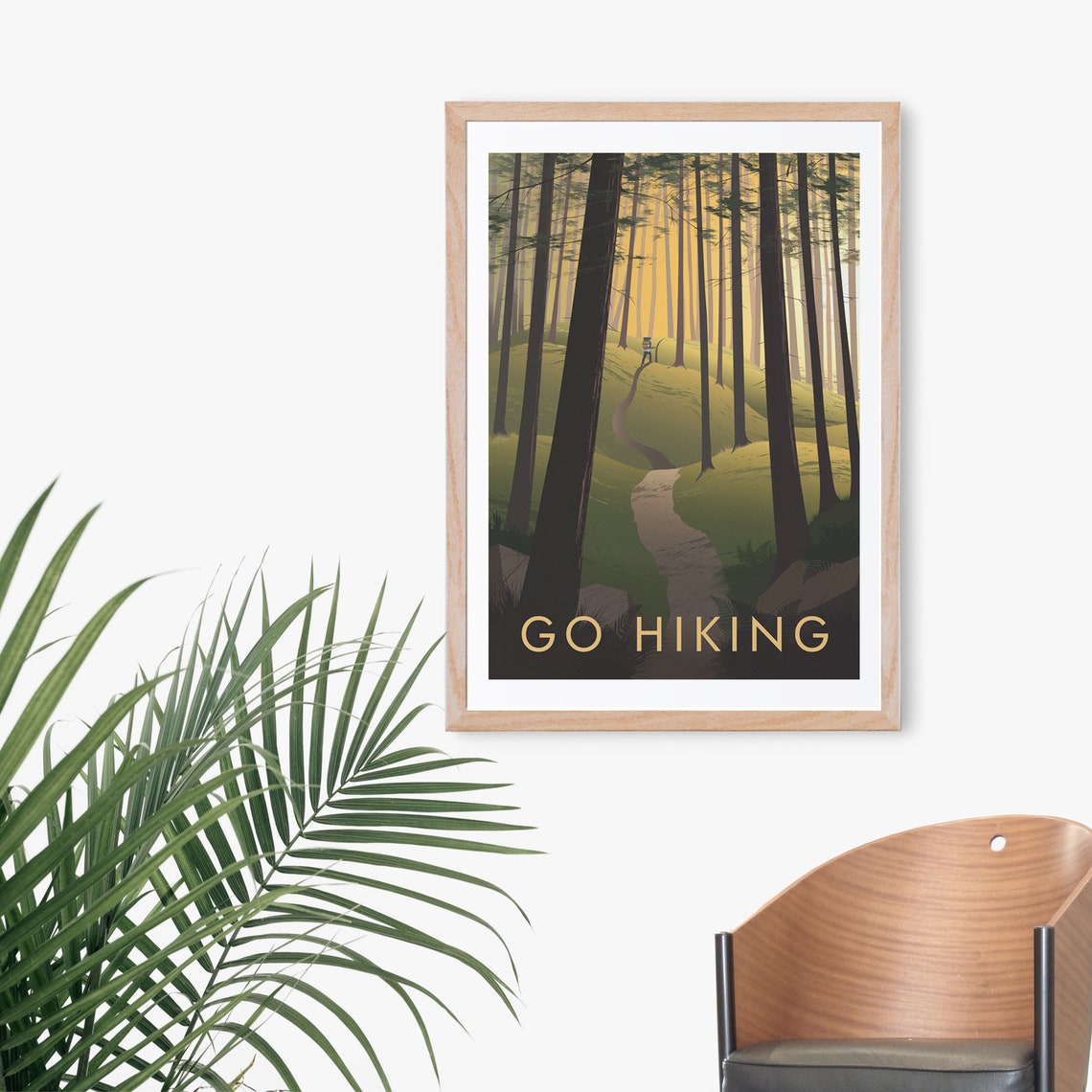Go Hiking Art Print Thru Hike Outdoor Adventure Vintage - Etsy
