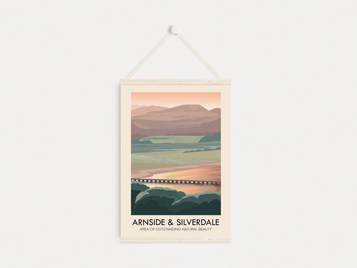 Arnside and Silverdale AONB Poster Lancashire Cumbria | Etsy