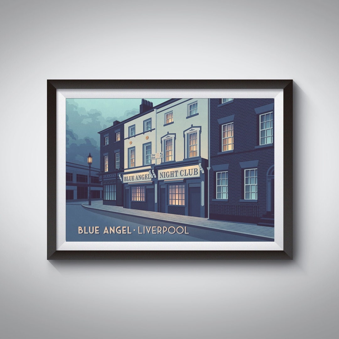 Blue Angel Liverpool Poster, the Raz Nightclub, Clubbing, Vintage ...