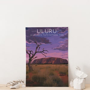 Uluru Poster, Australia Travel Print, Uluru Kata Tjuta National Park ...