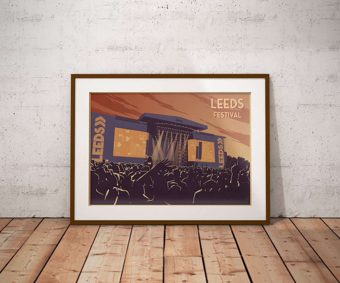 Leeds Festival Poster Music Festival Print Gig Poster Line | Etsy