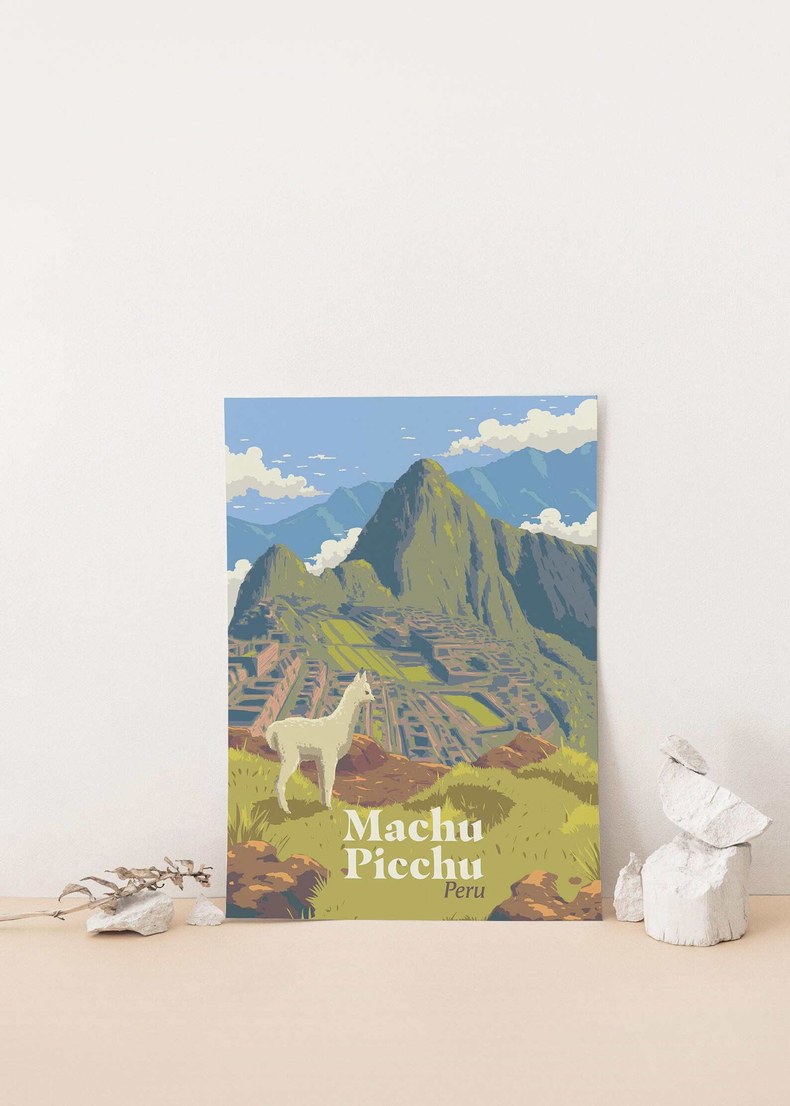 Machu Picchu Peru Travel Poster, National Park Print, Peruvian Art ...