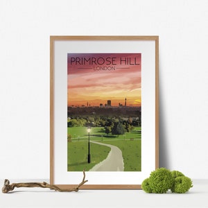 Primrose Hill Print, London Travel Poster, London Wall Art, Camden Town ...
