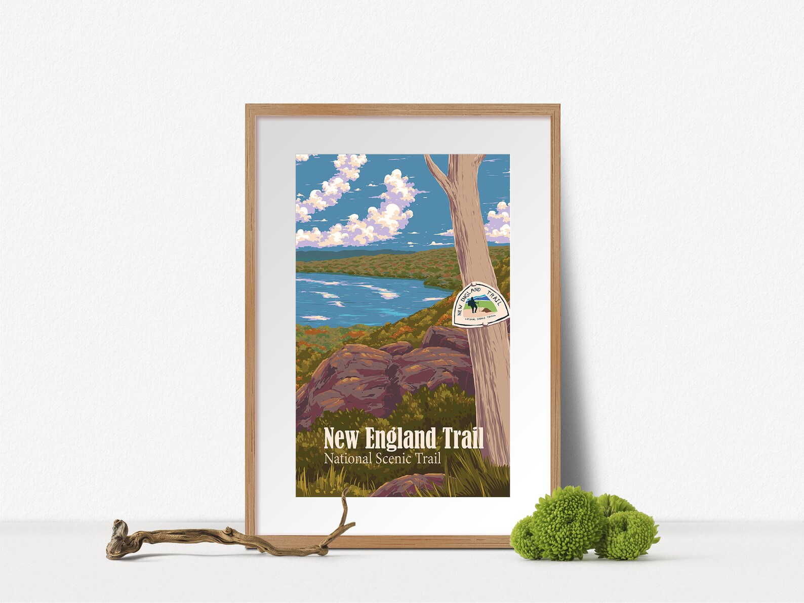 New England Trail Poster National Scenic Trail Print Thru - Etsy