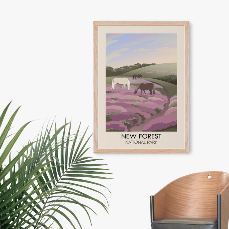 New Forest National Park Poster New Forest Ponies England - Etsy UK