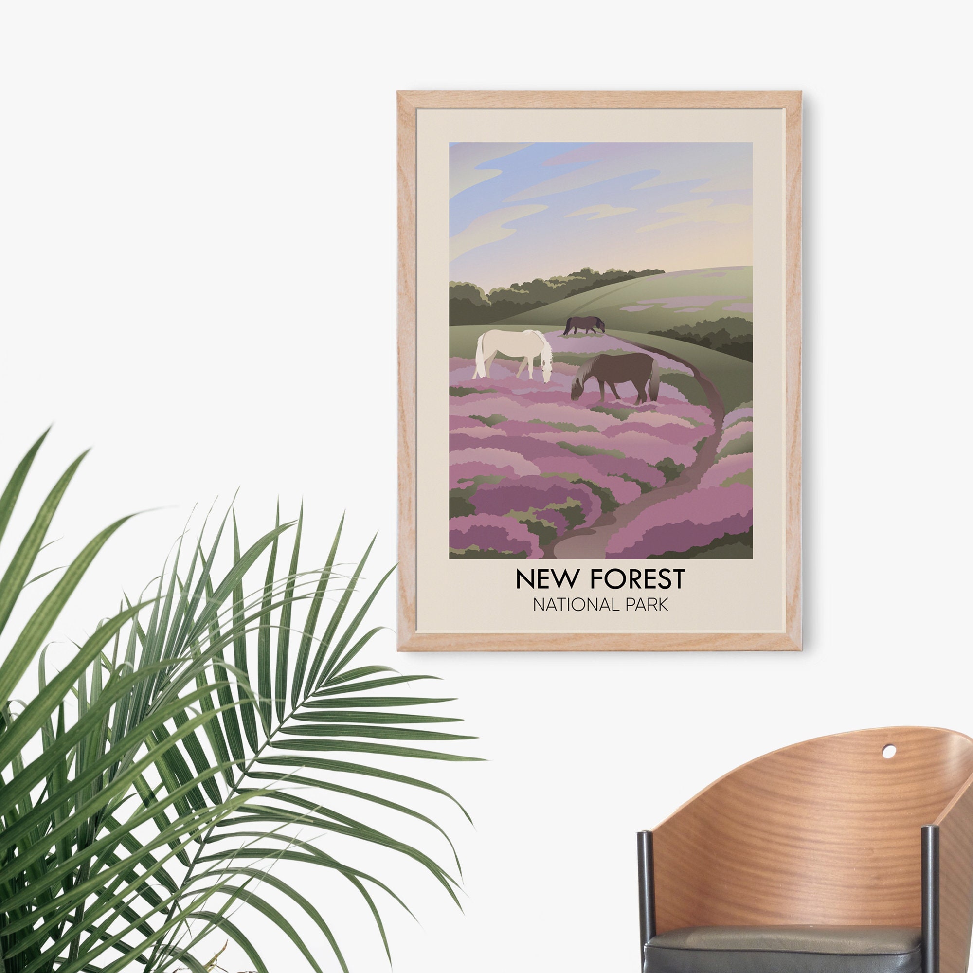 New Forest National Park Poster New Forest Ponies England - Etsy UK
