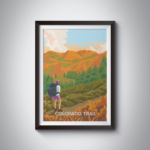 Continental Divide Trail Poster Travel Print CDT Thru Hike - Etsy
