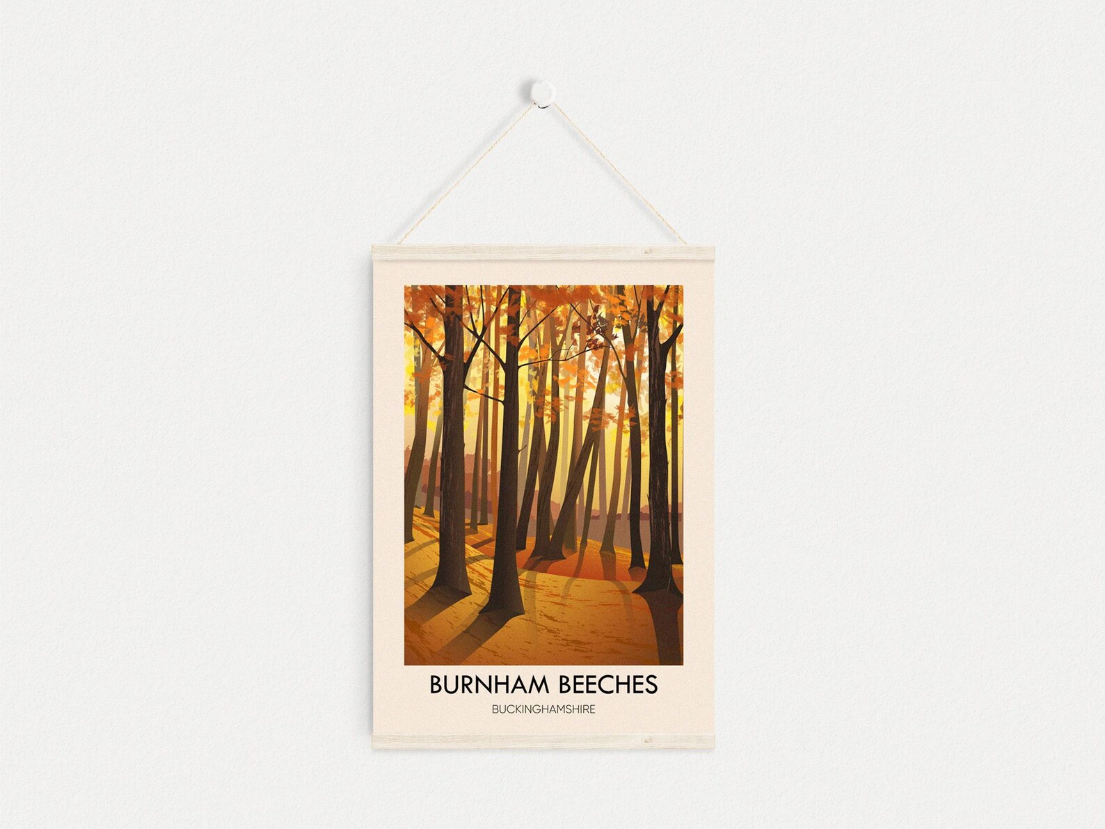 Burnham Beeches Poster, Buckinghamshire, Farnham Common, Autumn ...