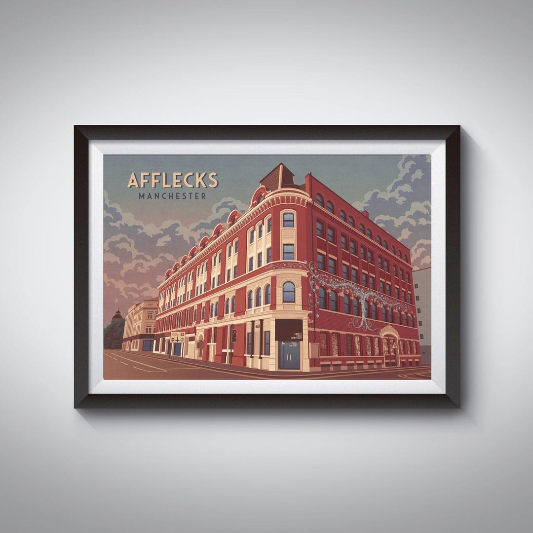 Afflecks Manchester Travel Poster, Affleck's Palace, Northern Quarter ...