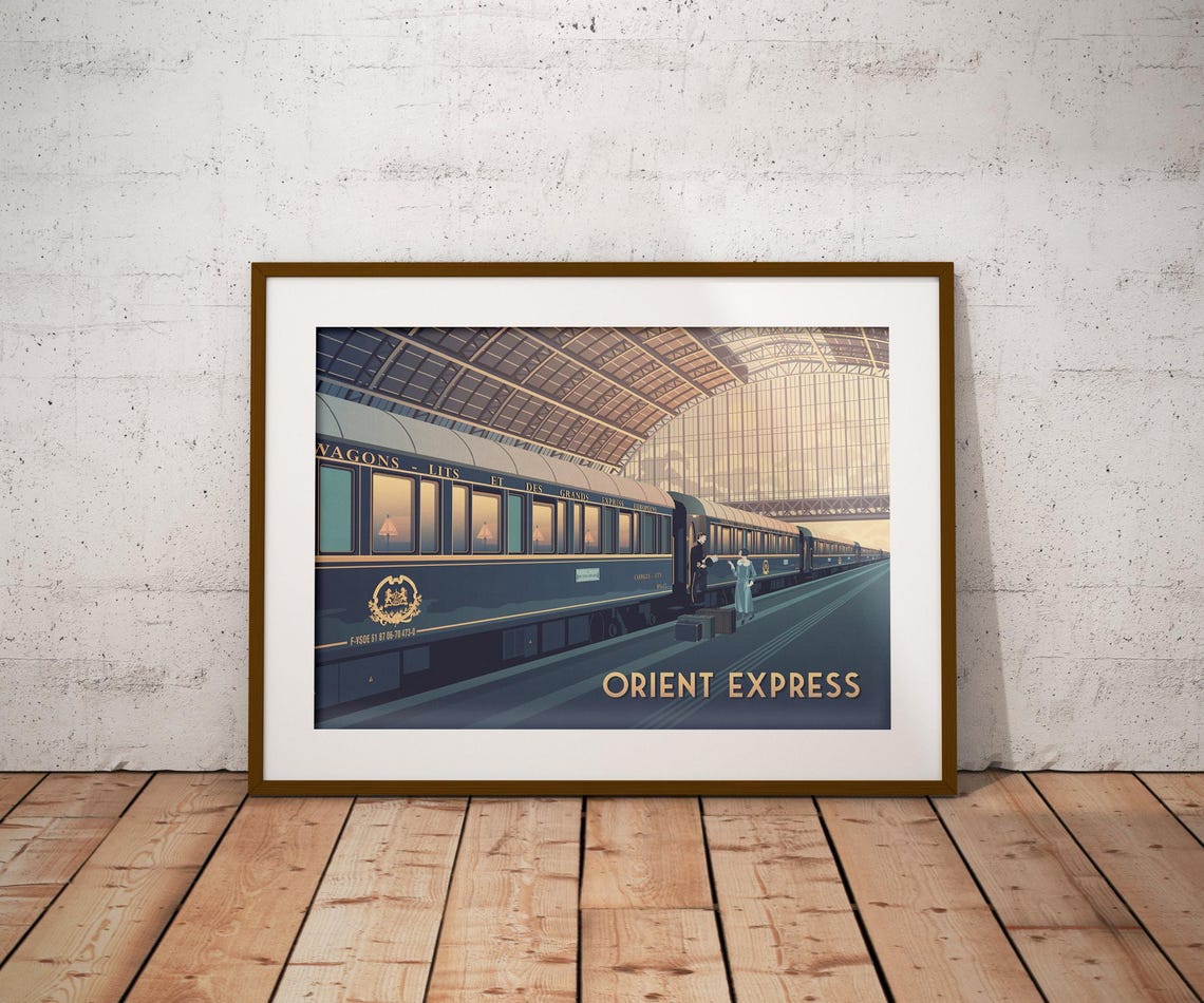 Orient Express Travel Poster, Train, Vintage Train Print, London ...