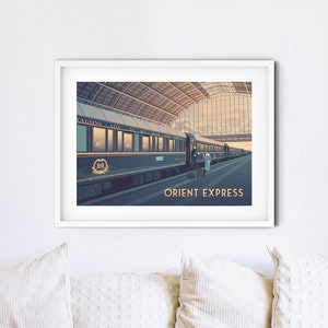 Orient Express Travel Poster, Train, Vintage Train Print, London ...