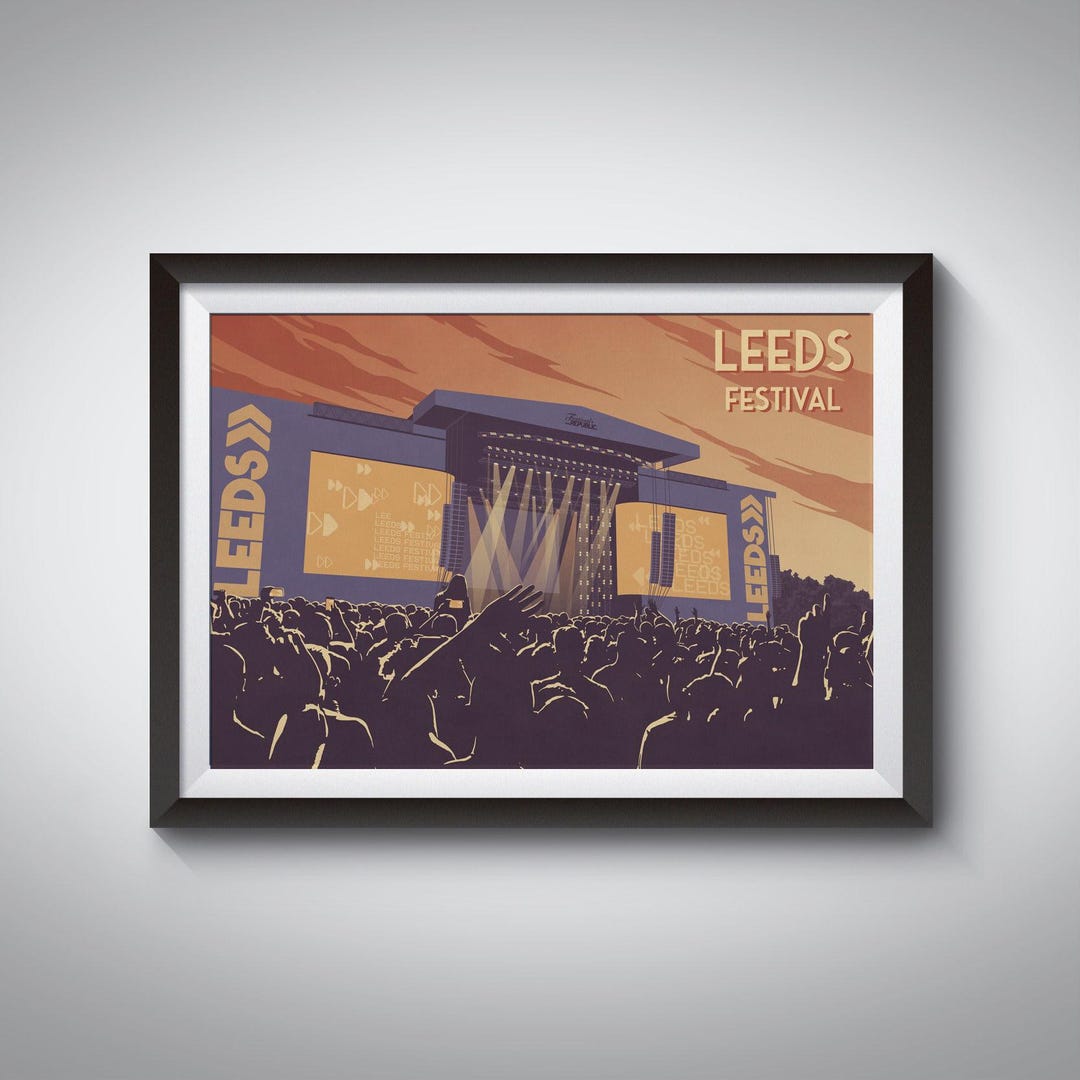 Leeds Festival Poster, Music Festival Print, Gig Poster, Line Up ...