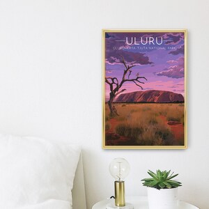 Uluru Poster, Australia Travel Print, Uluru Kata Tjuta National Park ...