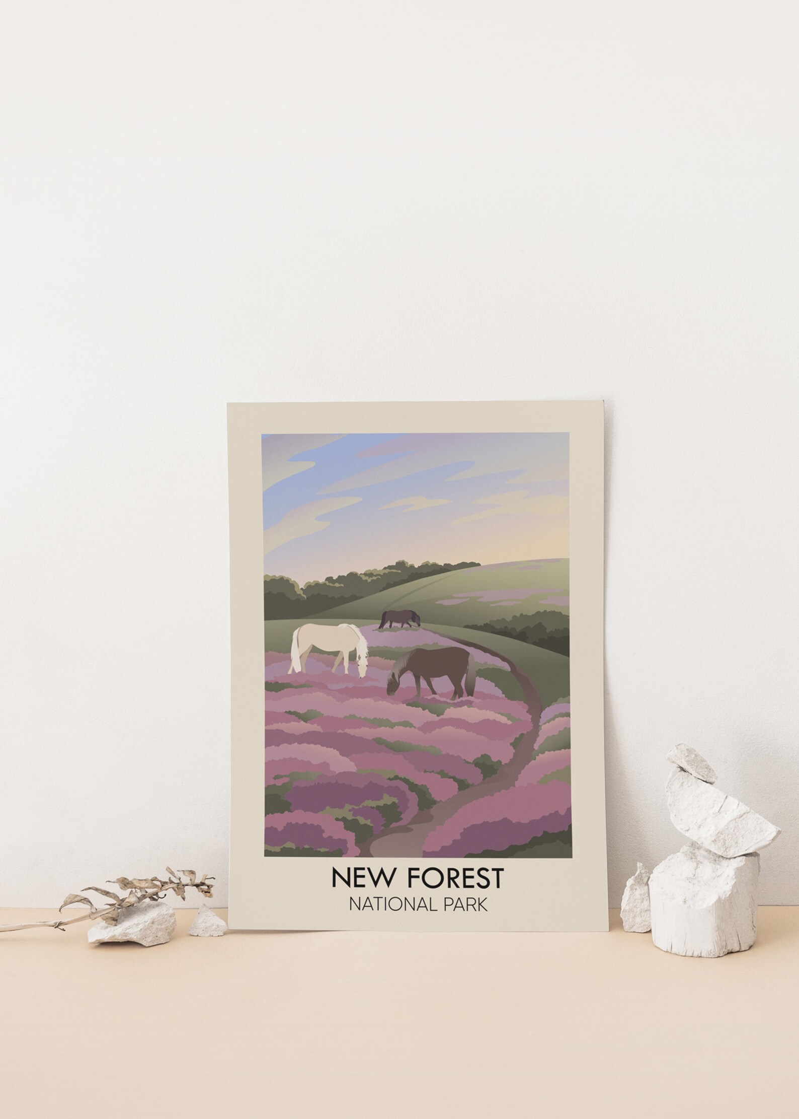 New Forest National Park Poster New Forest Ponies England - Etsy UK