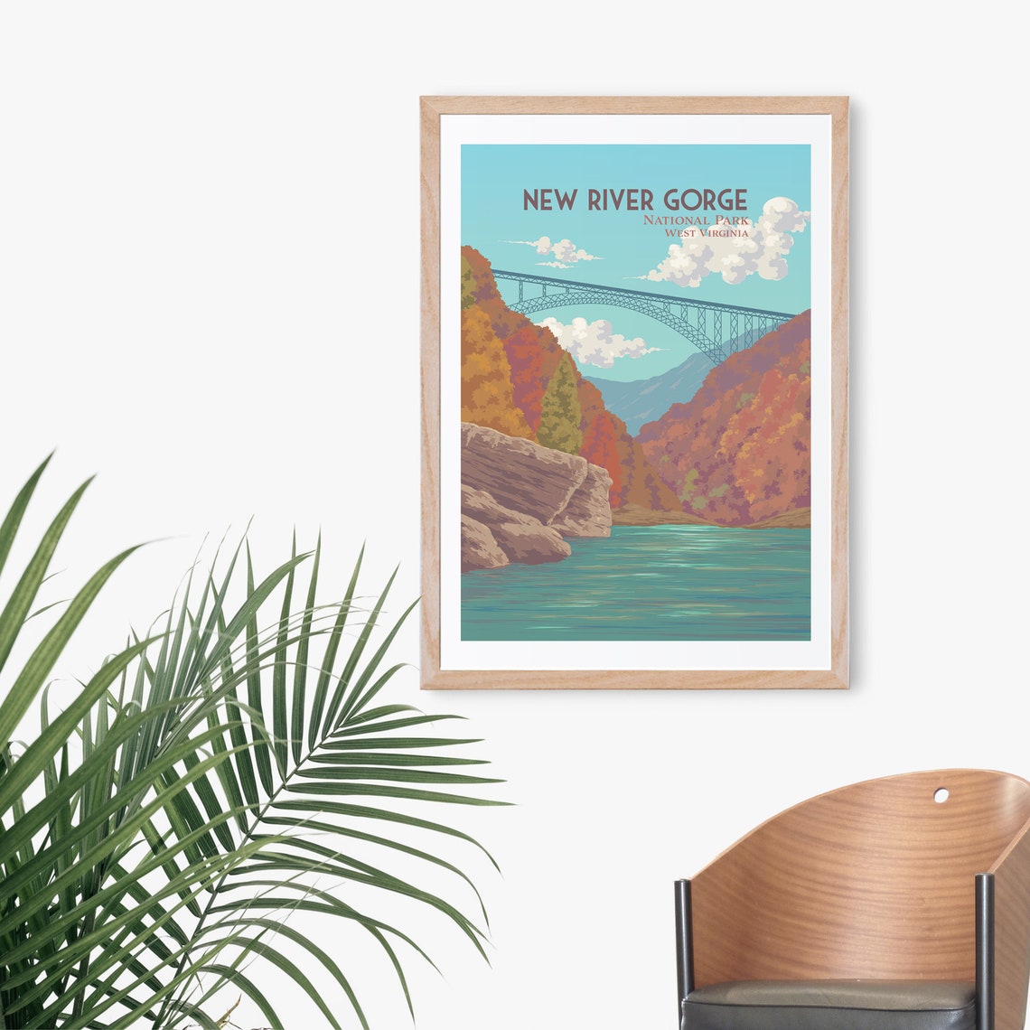 New River Gorge National Park Poster West Virginia USA - Etsy