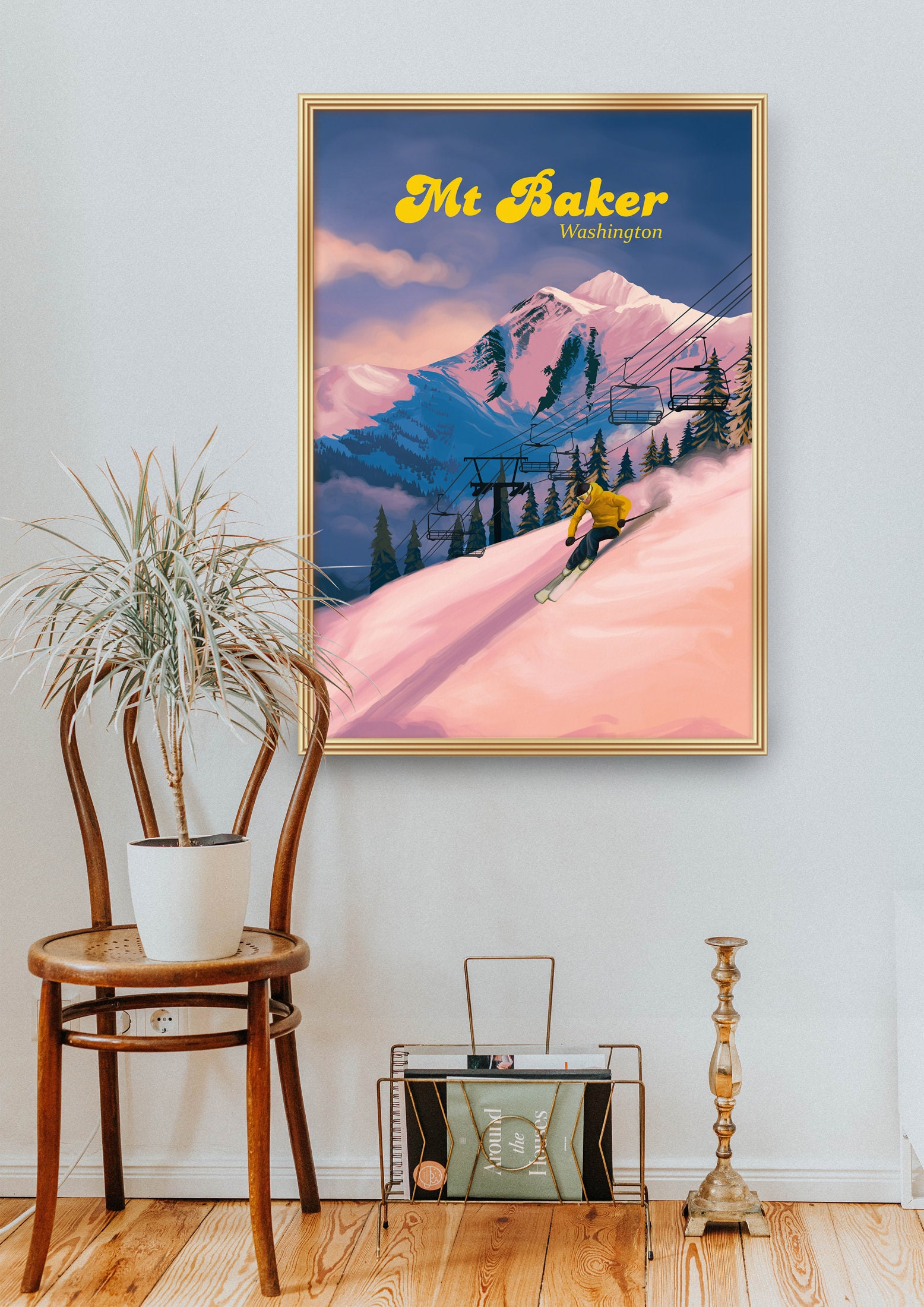 Mt Baker Ski Resort Poster Washington USA North Cascades - Etsy België