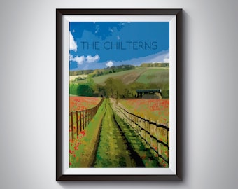 Prints Framed Print UK Chess Valley Chilterns Chesham Travel Poster ...
