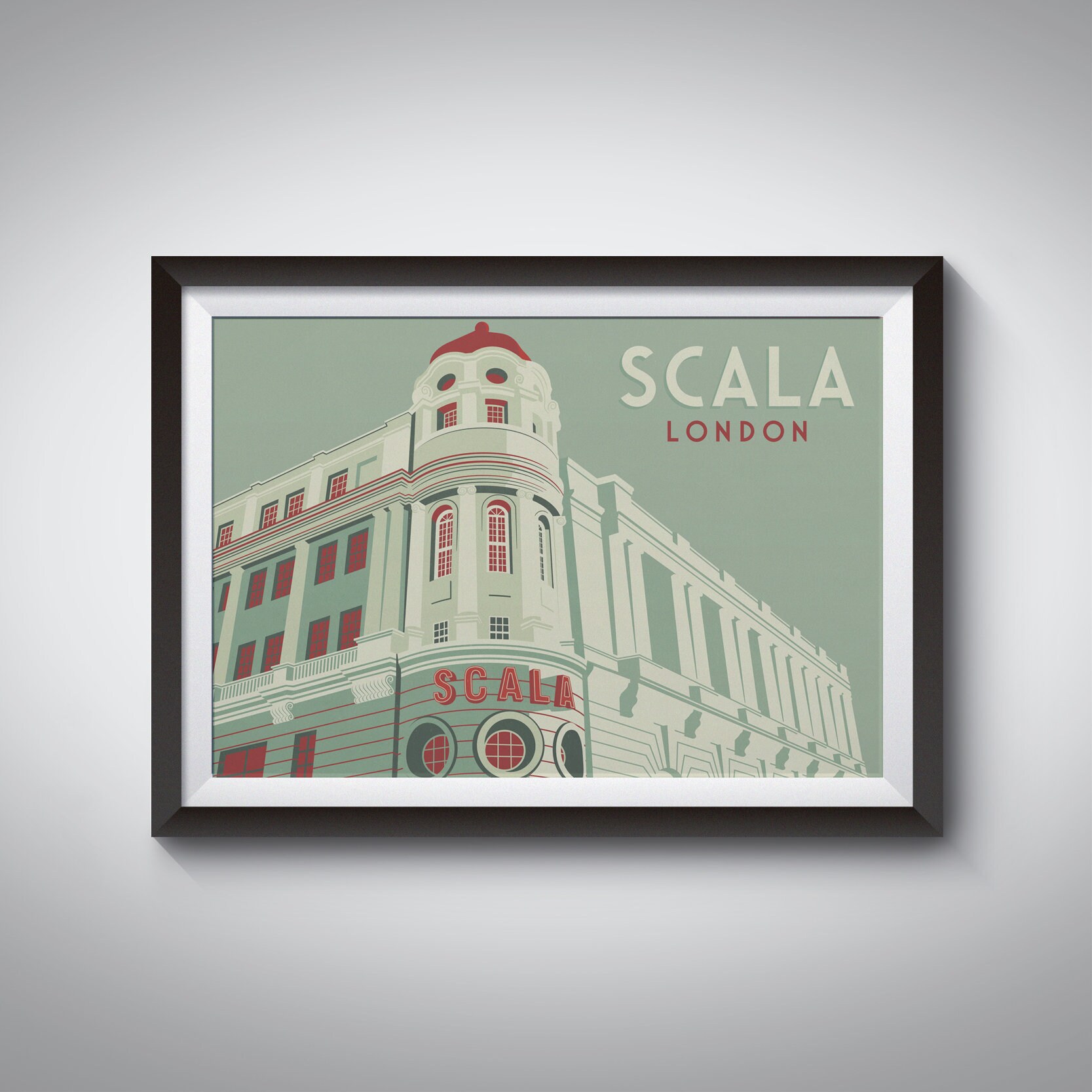 Scala London Poster Art Deco Print Kings Cross London - Etsy UK