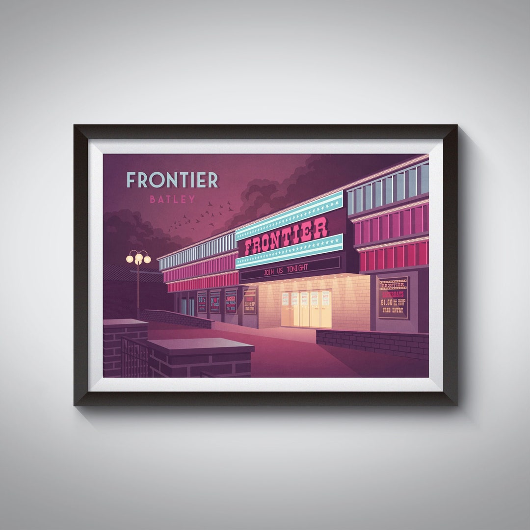 Frontier Nightclub Batley Poster, West Yorkshire, Batley Variety Club ...