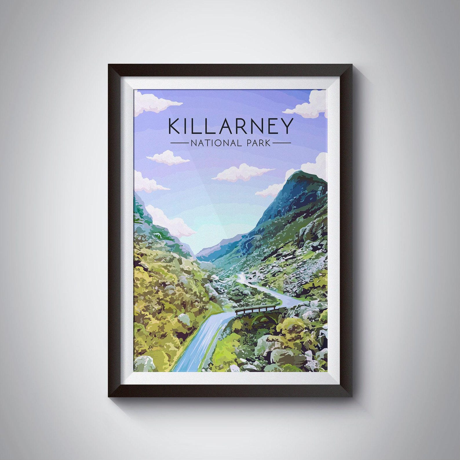 Killarney National Park Poster, Ireland Travel Print, County Kerry, Gap ...