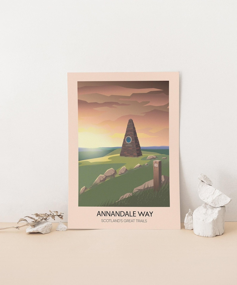 Annandale Way Poster, Scotland's Great Trails, River Annan, Almagill ...