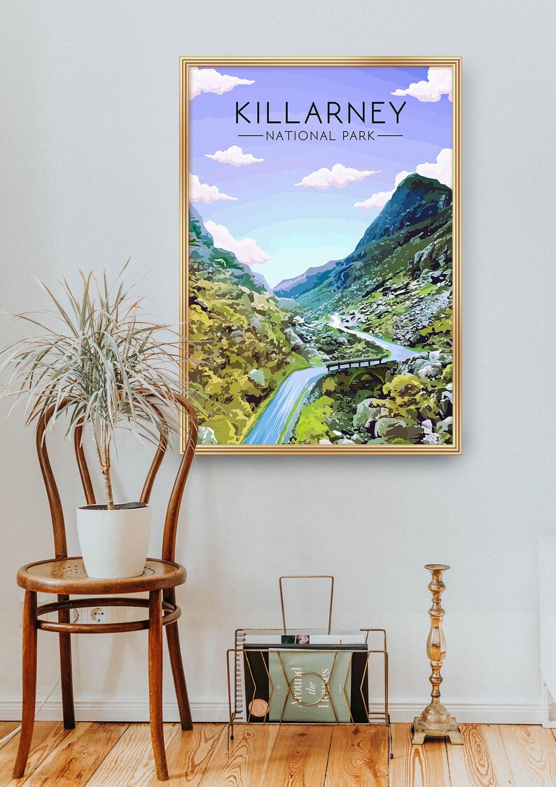 Killarney National Park Poster, Ireland Travel Print, County Kerry, Gap ...