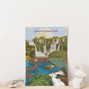 Iguazu National Park Poster, Iguazu Falls Print, Argentina Travel ...