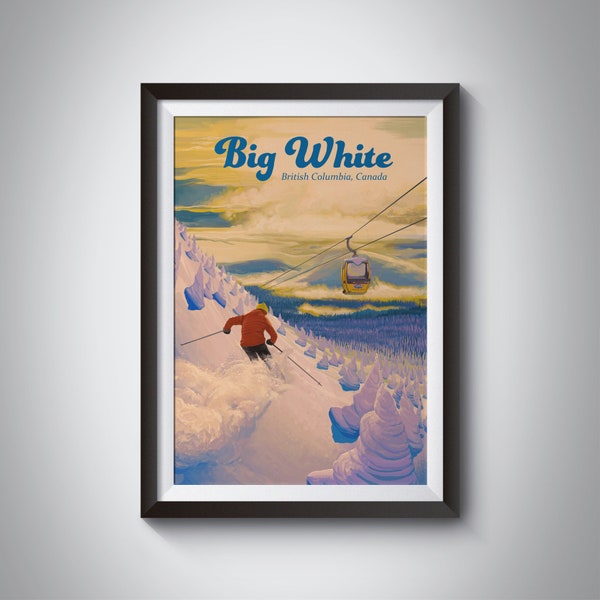 Vintage Big White Poster - Etsy