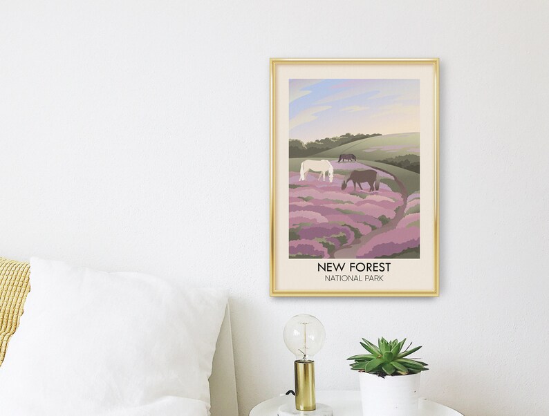 New Forest National Park Poster New Forest Ponies England - Etsy UK