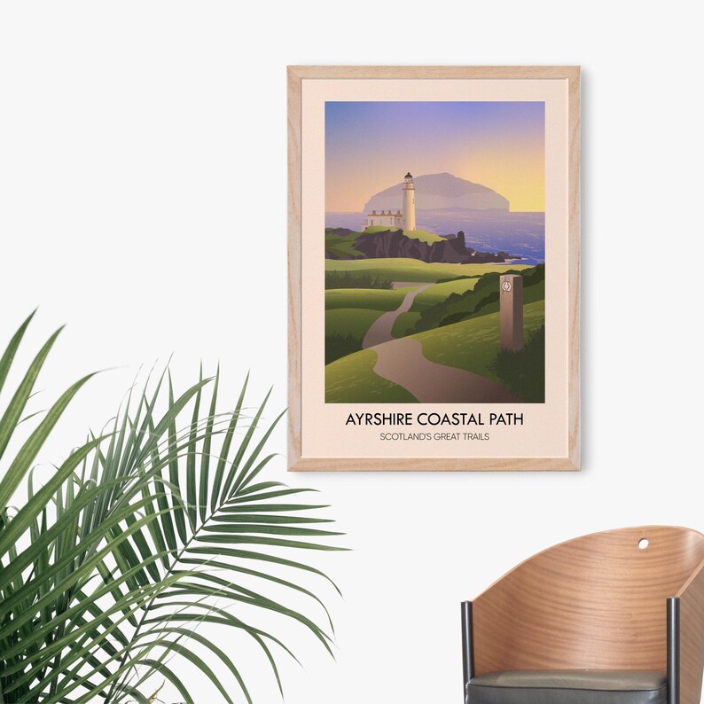 Ayrshire Coastal Path Poster, Scotland's Great Trails, Mull of Galloway ...