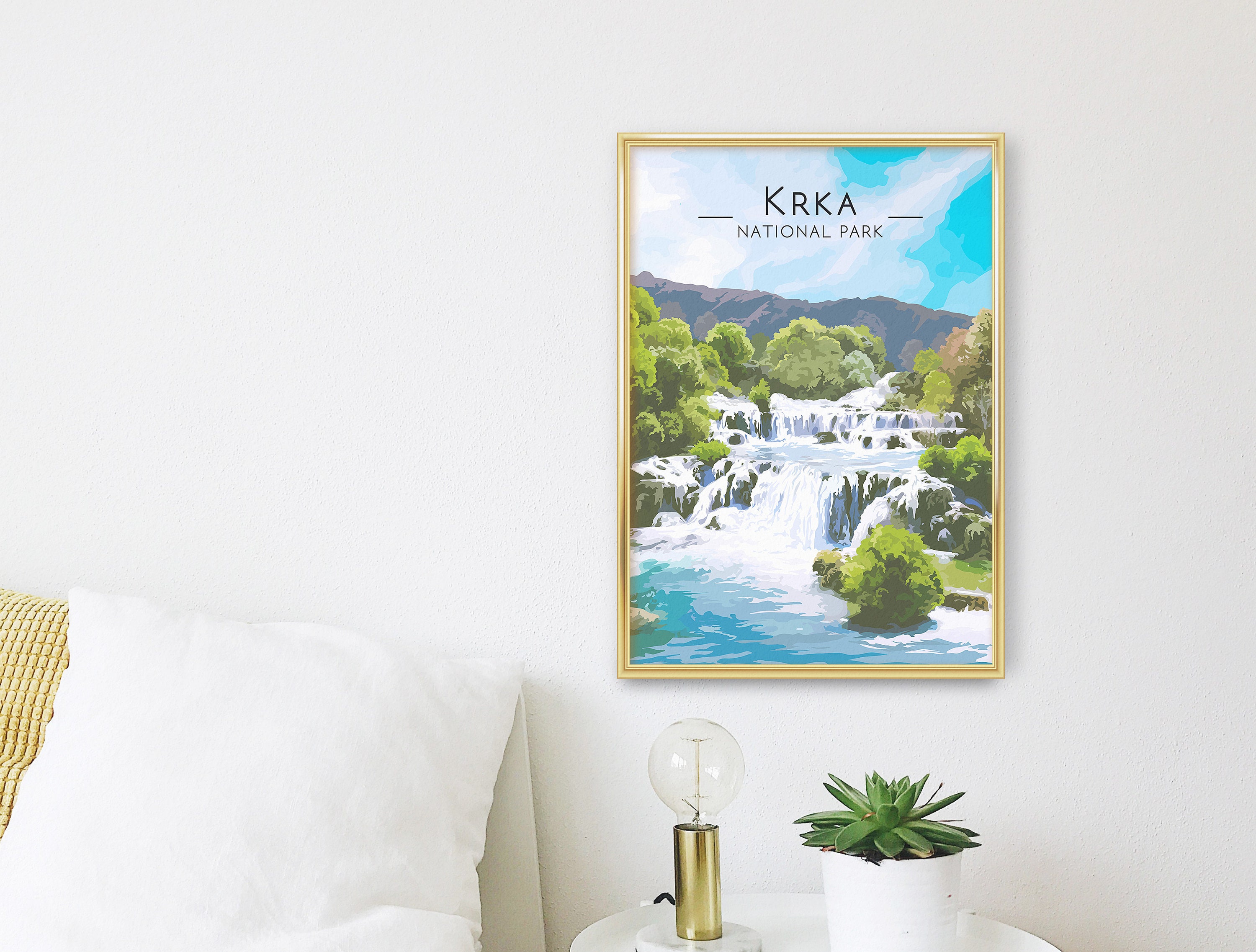 Krka National Park Poster Croatia Travel Print Skradinski - Etsy