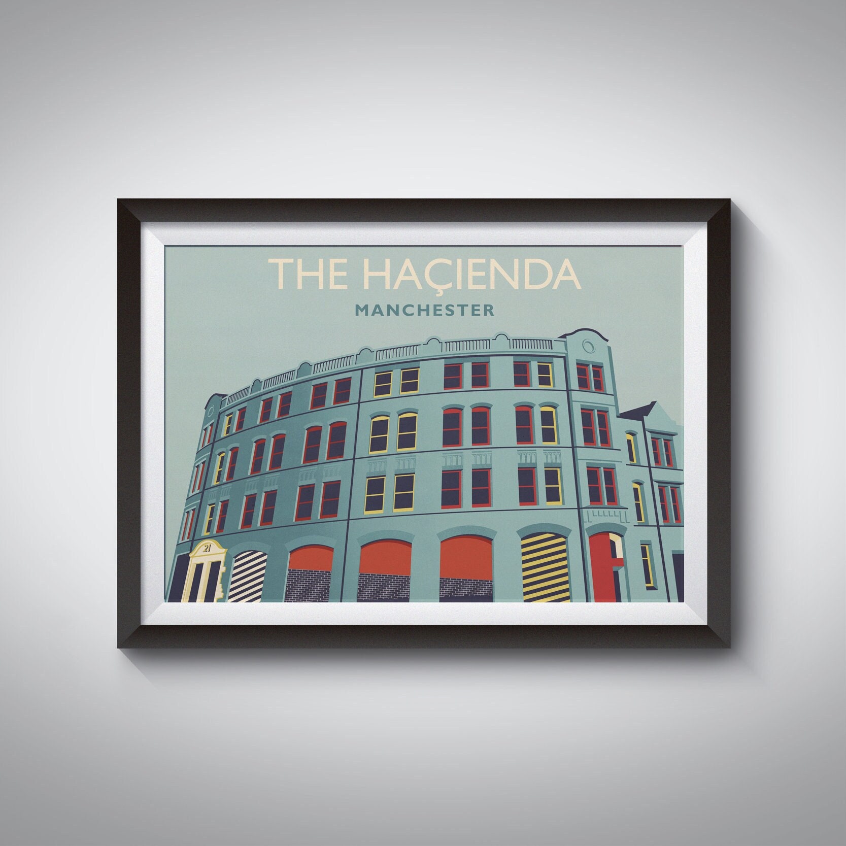 Hacienda Poster Manchester Music Art Deco Print Fac 51 - Etsy UK