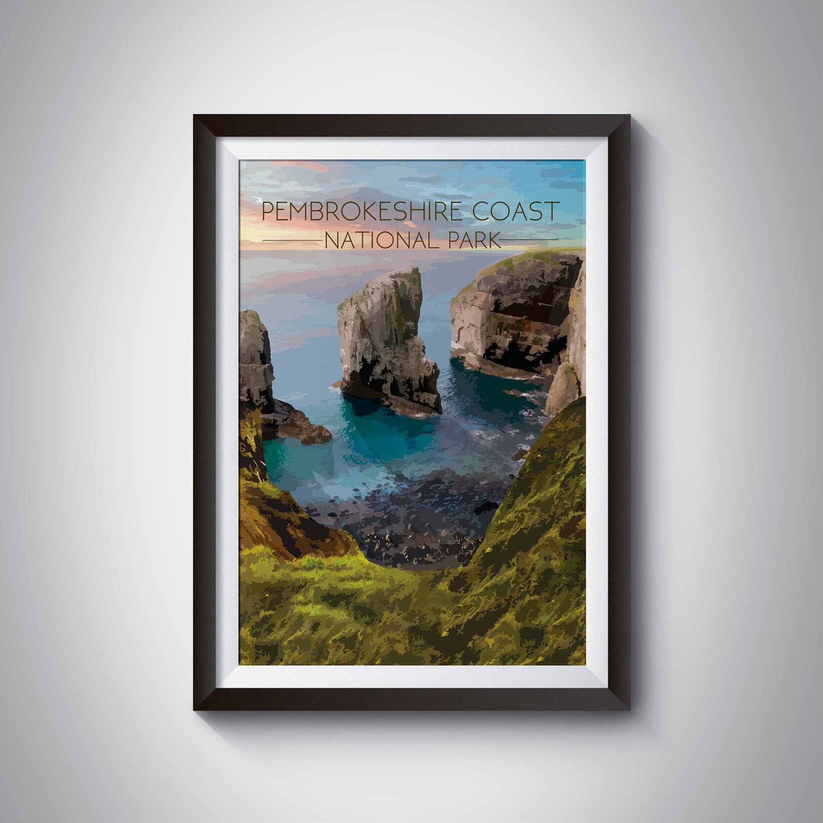 Pembrokeshire Coast National Park Poster Wales Travel Print - Etsy UK