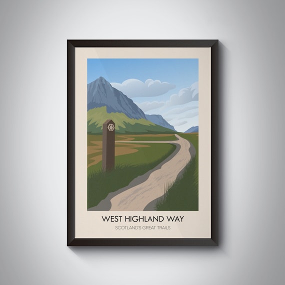 West Highland Way Poster Scotland's Great Trails Hiking | Etsy