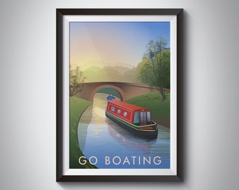 Vintage Boat Poster | Etsy
