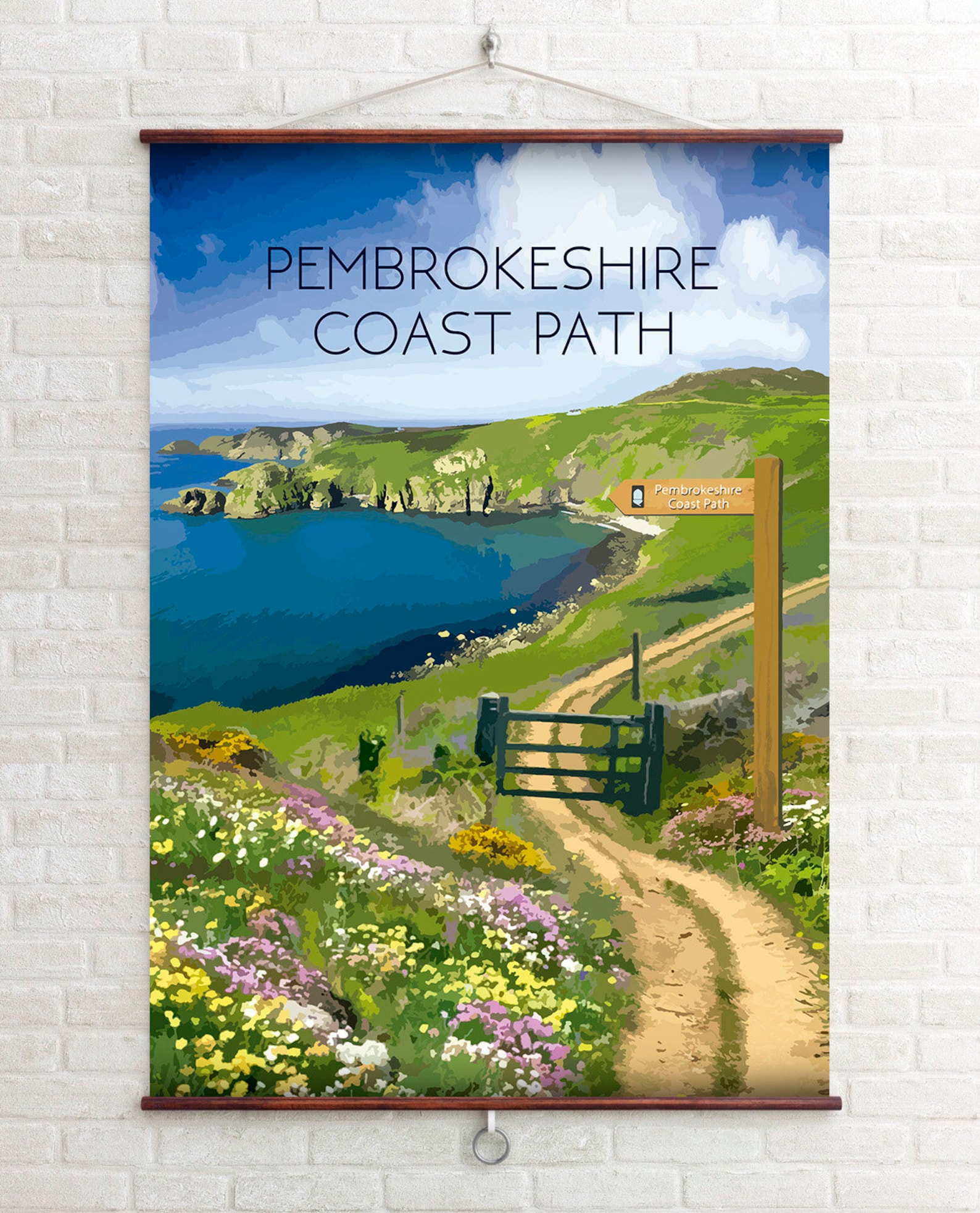 Pembrokeshire Coast Path Poster National Trail Print | Etsy UK