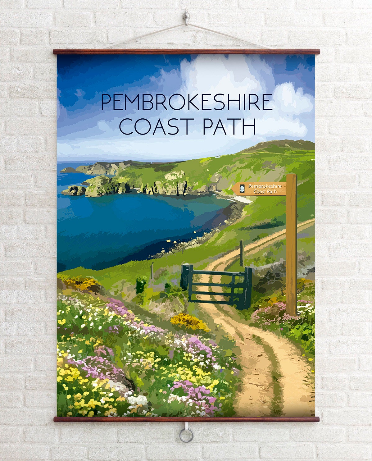 Pembrokeshire Coast Path Poster National Trail Print - Etsy