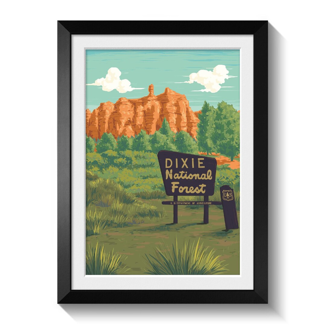 Dixie National Forest Poster, Utah Travel Print, Colorado River, Great ...