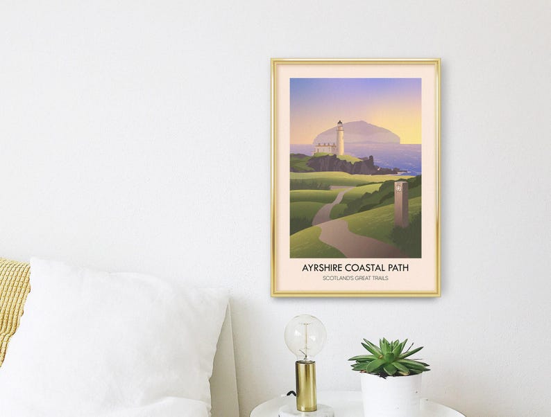 Ayrshire Coastal Path Poster, Scotland's Great Trails, Mull of Galloway ...